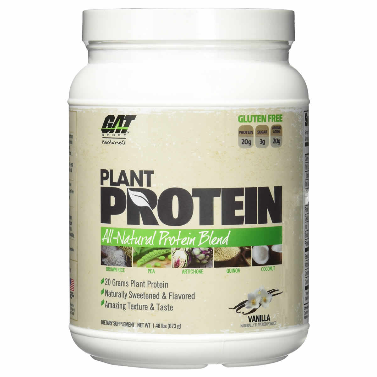 GAT Naturals Plant Protein Powder - 1.48 lbs | Protein SuperMart